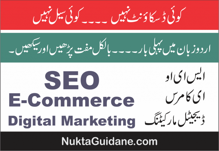 SEO Digital Marketing E-Commerce In Urdu - Nukta Guidance Articles